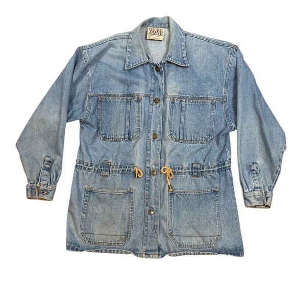 Jackets & Coats | Vintage Neutral Zone Womens Cinch Waist Denim Chore ...